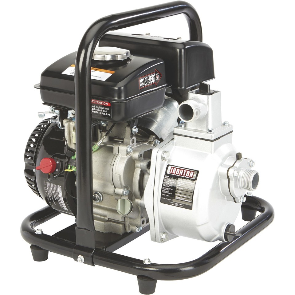Ironton Clear Water Pump, 1,580 GPH, 1in. Ports, 79cc Engine | eBay