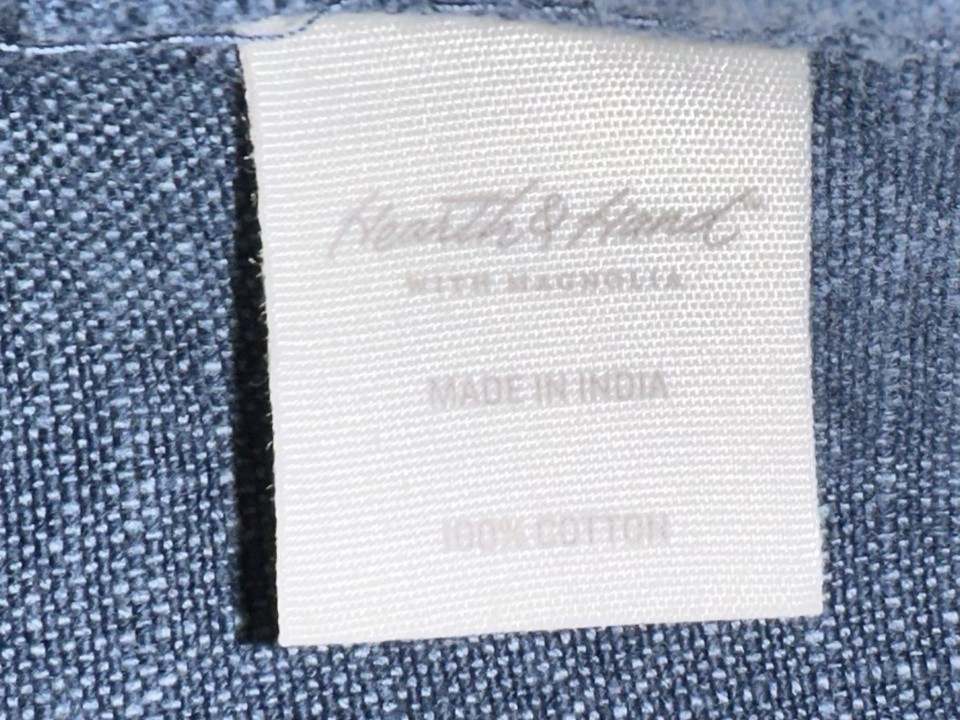 Hearth & Hand Magnolia 100% Cotton Blue Denim Apron Pockets Unisex ...