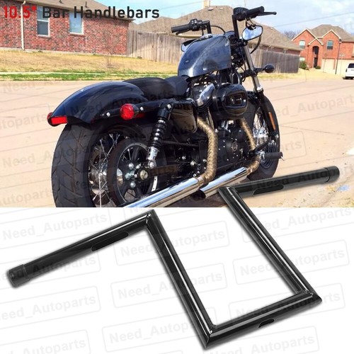 Ape Hangers Bar 10-1/2" Rise 1" Handlebar For Harley XL 883 1200 Dyna ...
