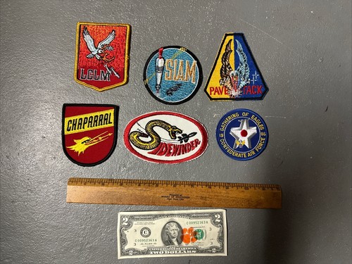 6 Vintage NOS Missile Patch Military CHAPARRAL SIDEWINDER SIAM LCLM ...
