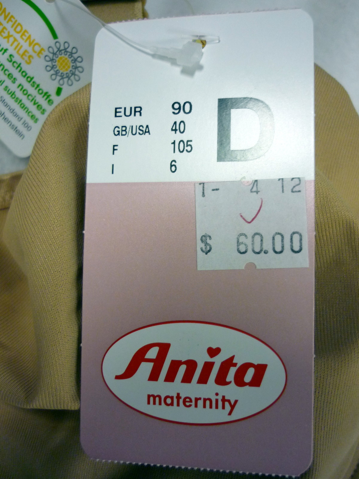 New Nwt Anita Maternity Nursing Bra Style 5068 722 Beige Underwire 3