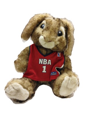 BAB Hop Easter Bunny Rabbit 12" Plush With NBA Shirt. Stuffed Animal ...