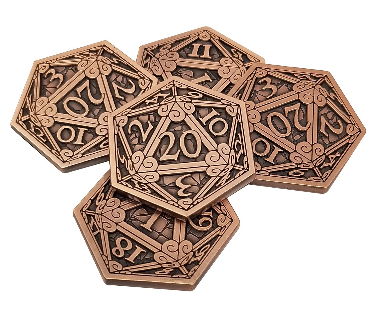 Copper Crit Coin Metal Dungeons and Dragons Role Playing Coins D&D Dice ...