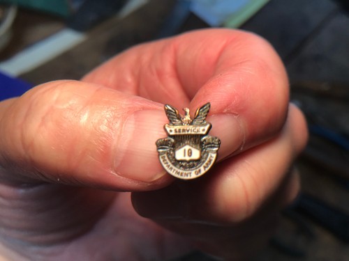 Vintage Department of the Army 10 Year Service Lapel Pin | eBay