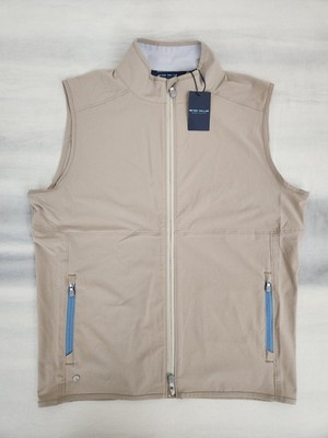 Peter Millar Jute Flex Adapt Full-Zip Vest MF23XZ02 Tan Golf ...