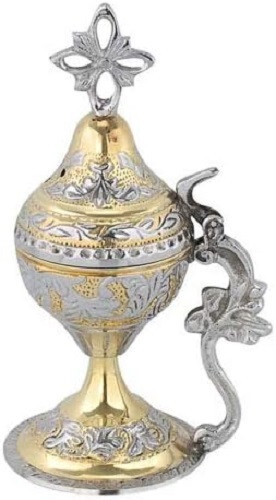 Engraved Brass Christian Orthodox Incense Burner Censer with Cross ...