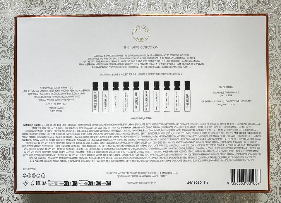 GOLDFIELD & BANKS DESERT ROSEWOOD MOSS SUNSET+ 2 ML CARDED SAMPLE ...