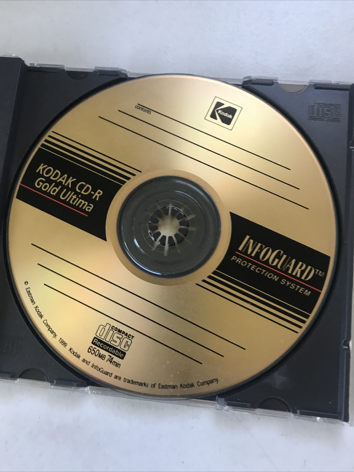 kodak CD-R Gold Ultima 650 MB 74 Min Infoguard Protection System | eBay