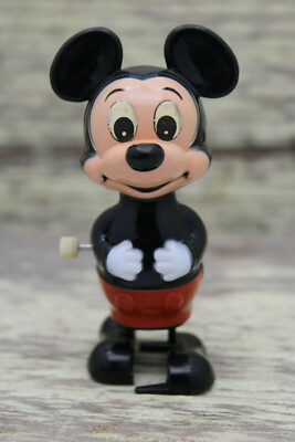 Vintage Walt Disney Mickey Mouse Wind-up Toy 1977 TOMY 3 1/4" Tall ...