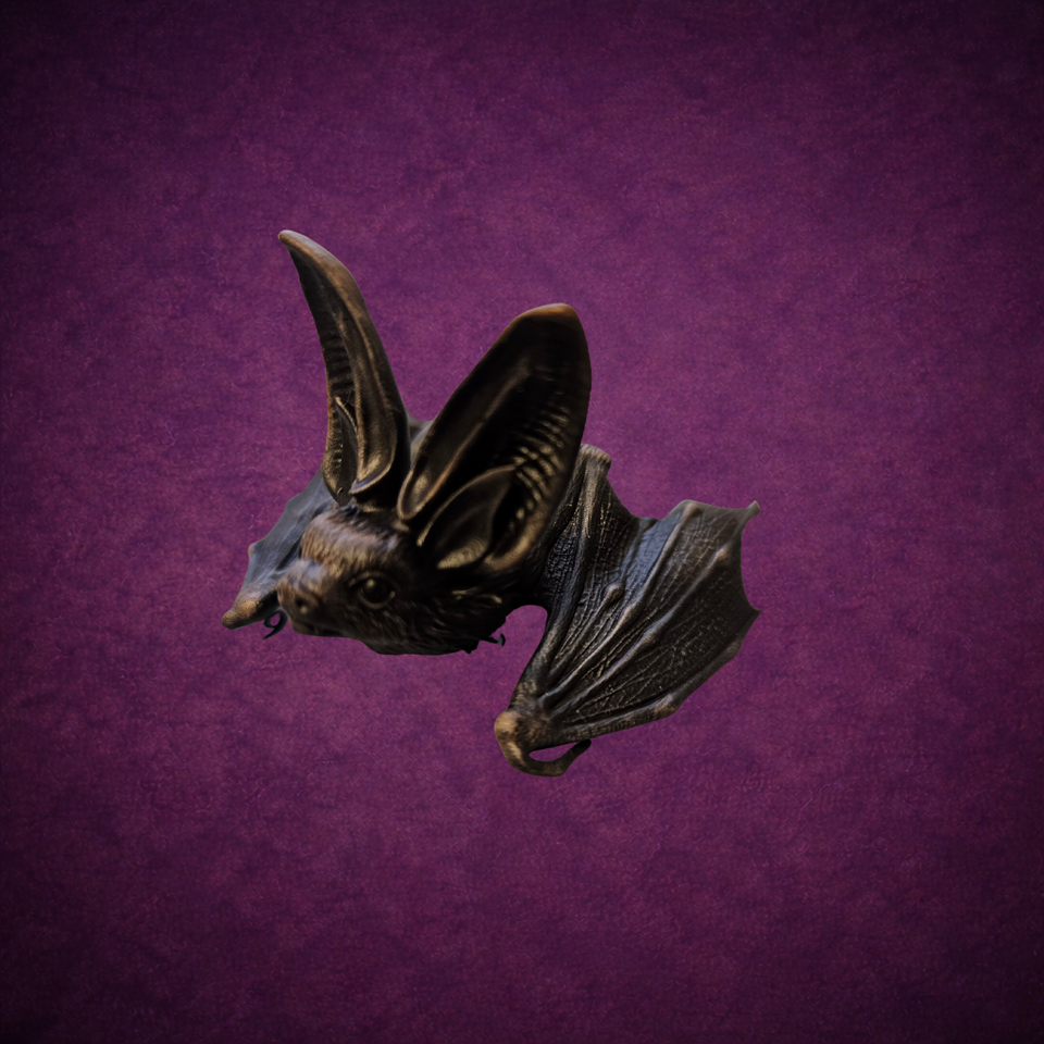 Tiny Big-Eared Bat – Hand Painted Resin Sculpture 2” x 2” | eBay