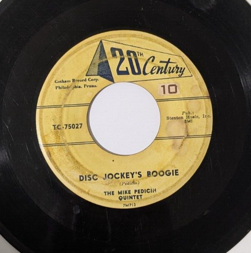The Mike Pedicin quintet Disc Jockey's Boogie / Shake a Hand 45 RPM | eBay