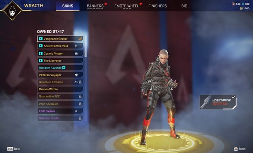 Wraith kunai + 150 heirloom shard + legendary skins lvl 360+ | eBay