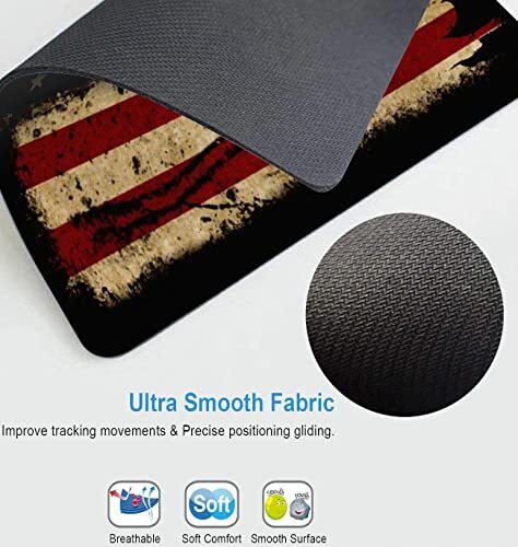 Personalized American Retro Flag Mouse Pad, American Vintage Flag Mouse ...