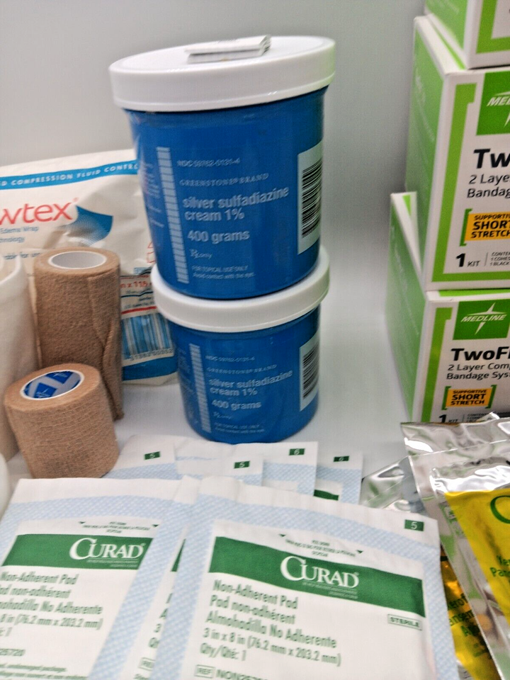 Wound care dressings Compression Bandages, Gauze, 2 Silver Sulfadiazine ...