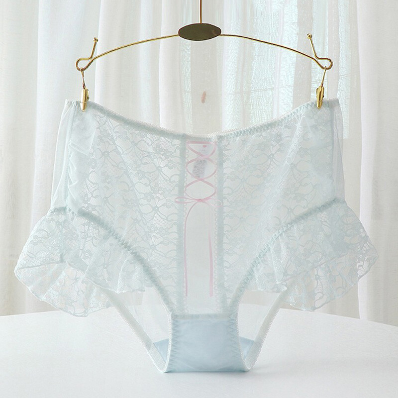 5 Pack Lot Womens Ruffled French Lace Panties Full Brief Sexy Underwear ...