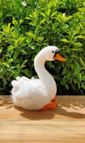 cute plush swan toy high quality stuffed white swan doll gift about ...