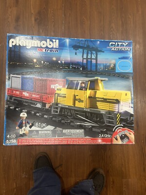 Playmobil 5258 City Action Remote Control RC Freight Train Cargo With ...