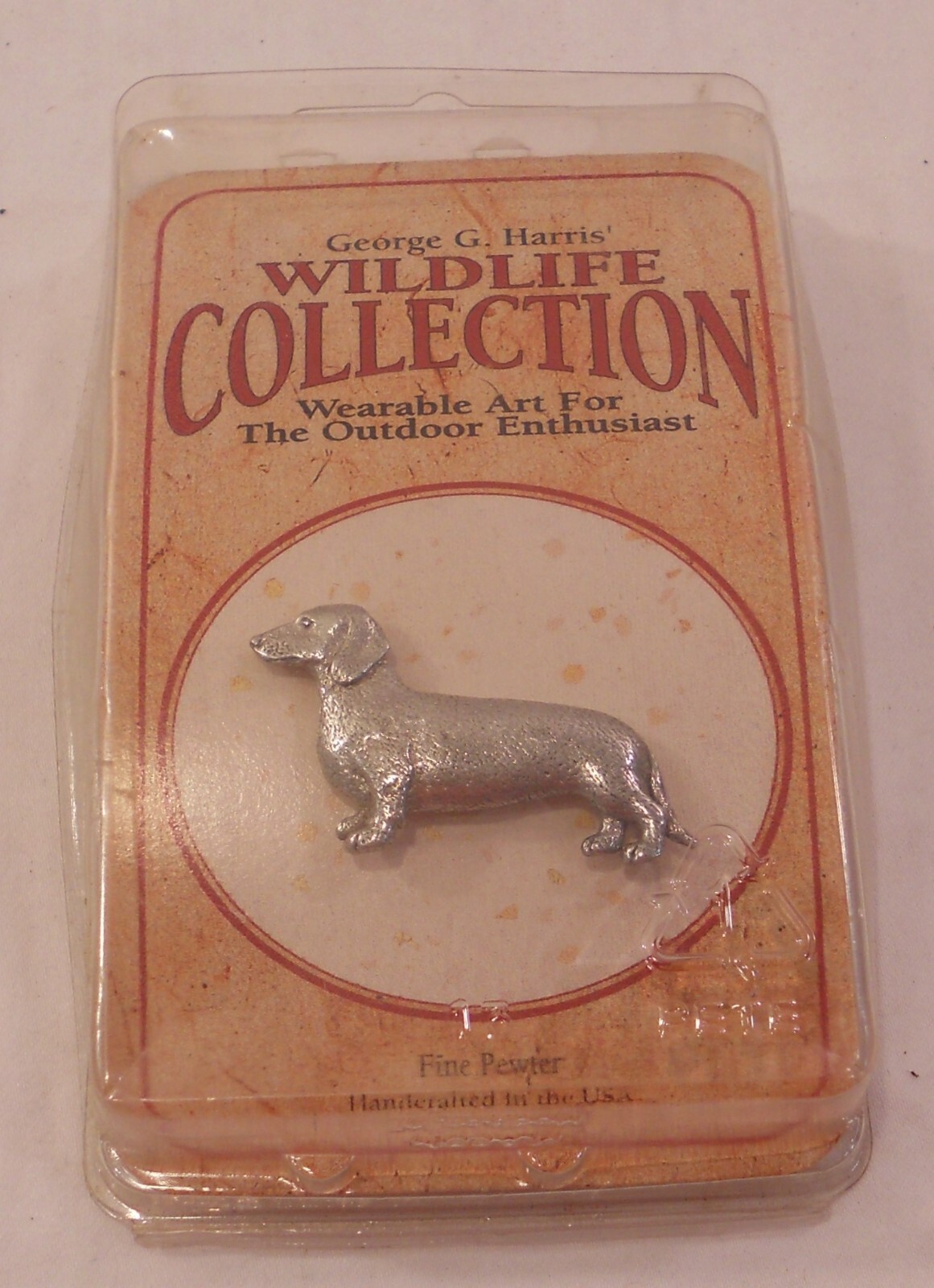 George G Harris Wildlife Collection Pins Pewer Dachshund RARE Vintage ...