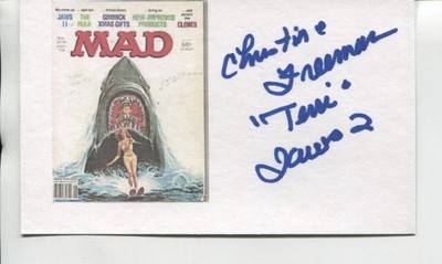 jaws 2 CHRISTINE FREEMAN signed AUTOGRAPH 1123 | eBay