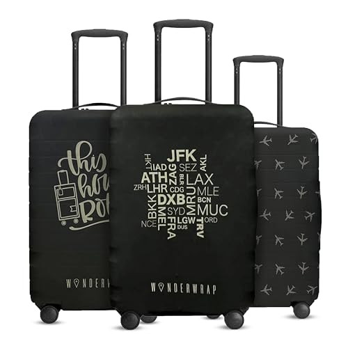 Reversible Luggage Covers & Small (48-53 x 32-36 x 20-24cm) Black City ...
