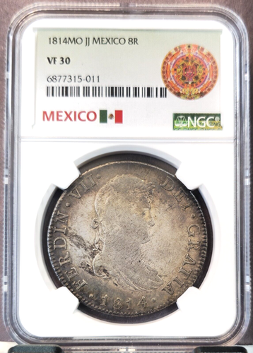 1814 MEXICO SILVER 8 REALES FERDINAND VII BUST NGC VF 30 GREAT LOOKING COIN | eBay