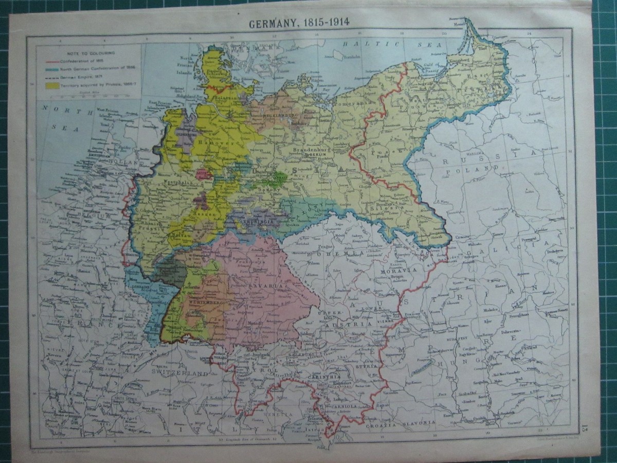 Mapa Del Imperio Aleman 1914