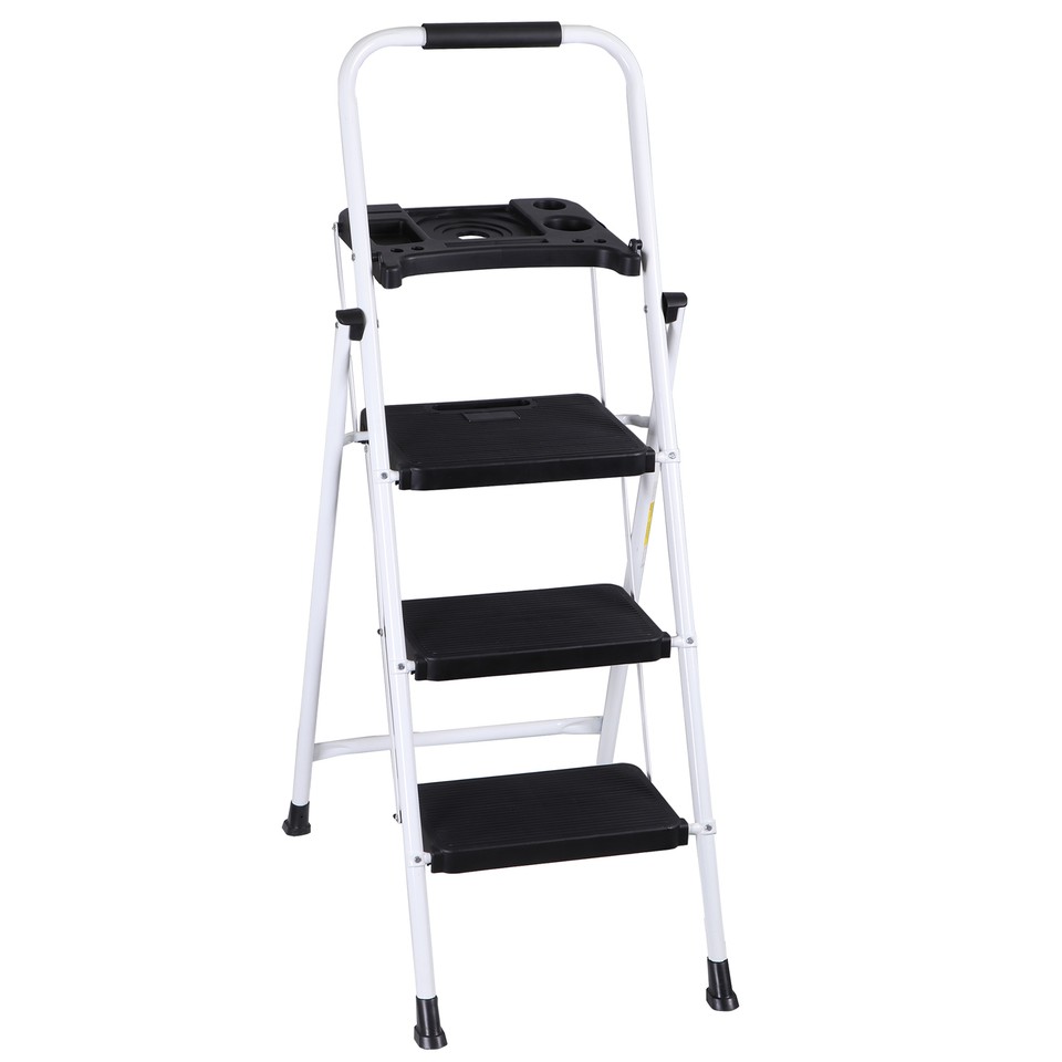 Step Ladder Folding Heavy Duty 330 Lbs Load 3 Step Ladder Folding Step ...