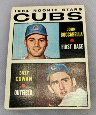 1964 Topps # 192 John Boccabella Billy Cowan Baseball Card Chicago Cubs ...
