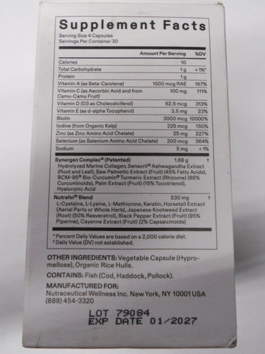 Hair Supplement f Women 1 Month Supply 120 Capsule Natural Growth ...