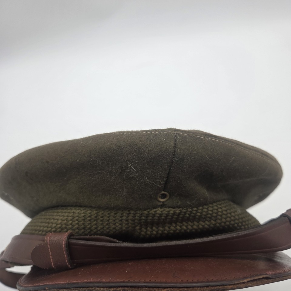 Vintage Silverwoods Hat Shop Los Angeles Wool Leather Motoring Cap ...