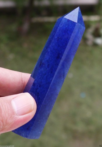 1pcs new Pretty Blue Quartz Crystal single Terminated Wand Healing AAA+ ...