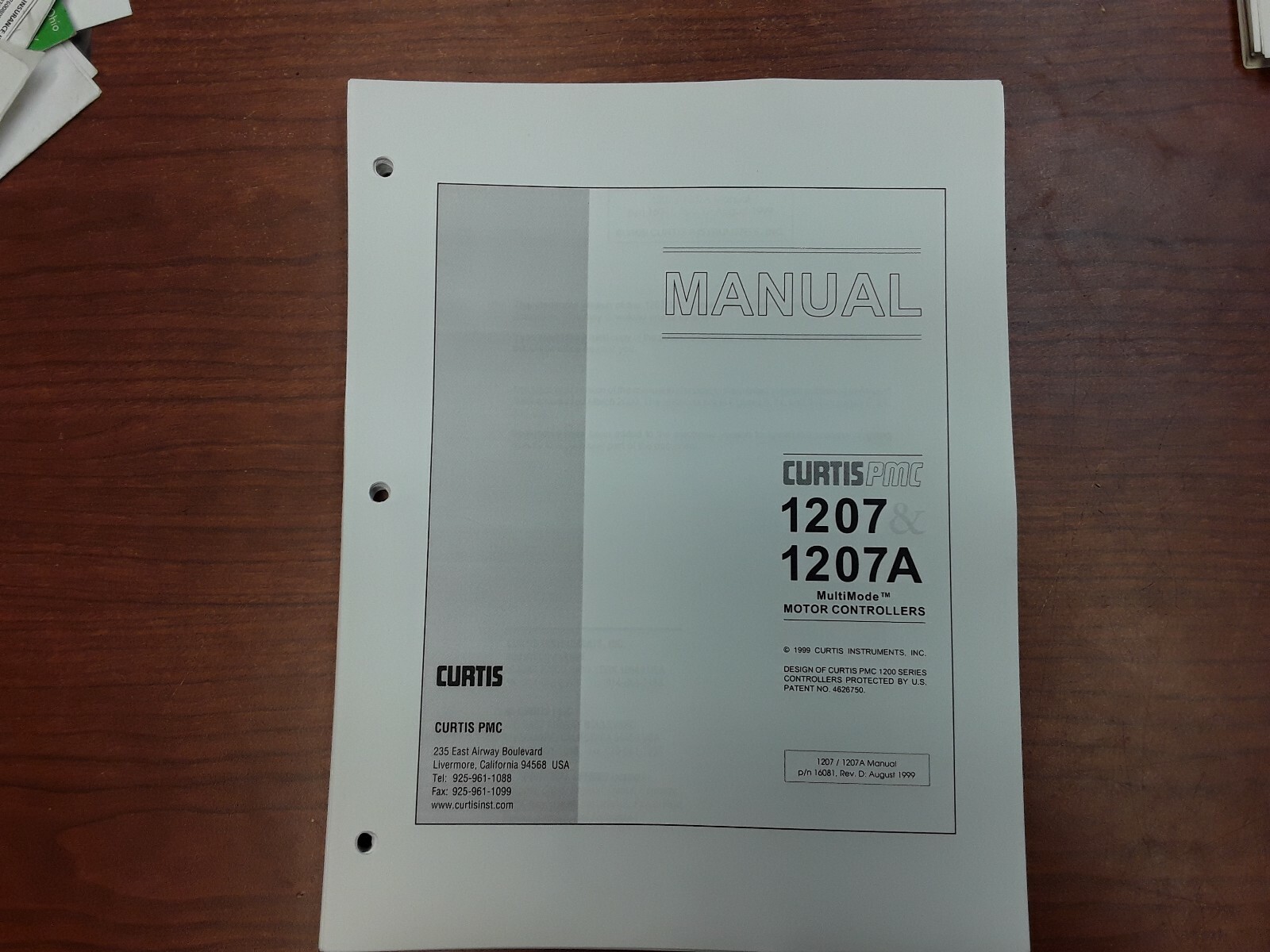 Curtis 1207/1207A Motor Controller Manual | eBay