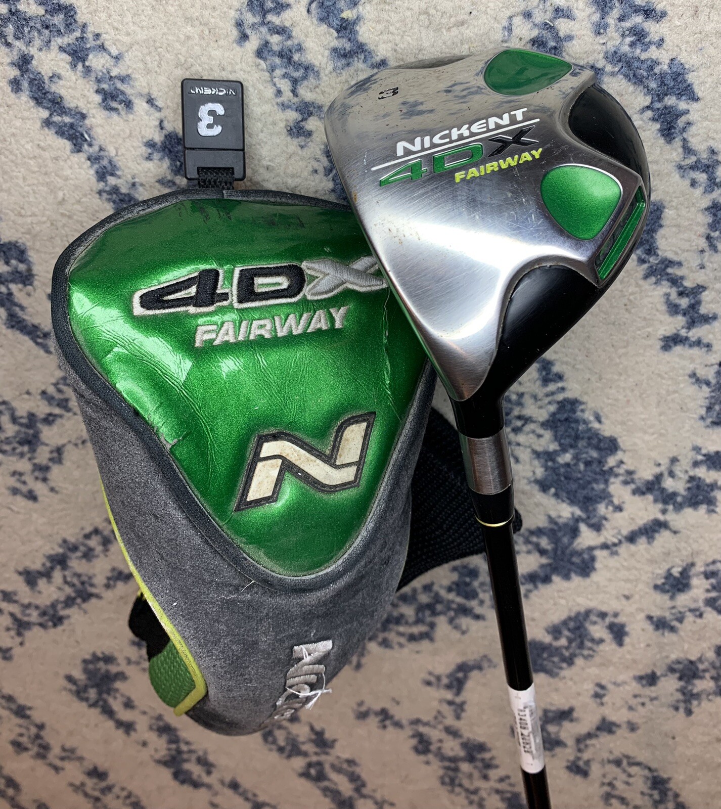 Nickent 4DX 3 Fairway Wood Graphite SR3 Shaft LH Regular Flex w/Cover | eBay