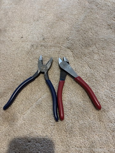 Klein Tools D201-7NE Lineman's Pliers, New England Nose, 7-Inch + D228-7 PLIERS | eBay