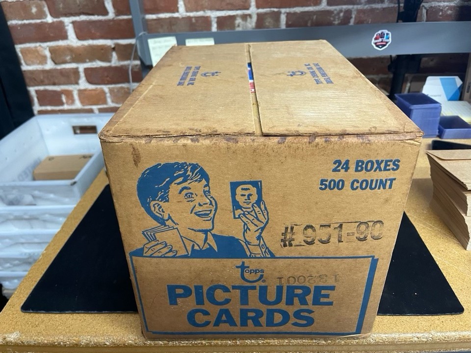 1990 Topps Baseball Vending Case (24 Boxes / 500ct) Factory Sealed Case ...