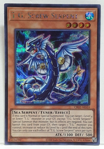 Yugioh Asian-English T. G. Vis Serpent CR02-AES10 Secret Rare | eBay