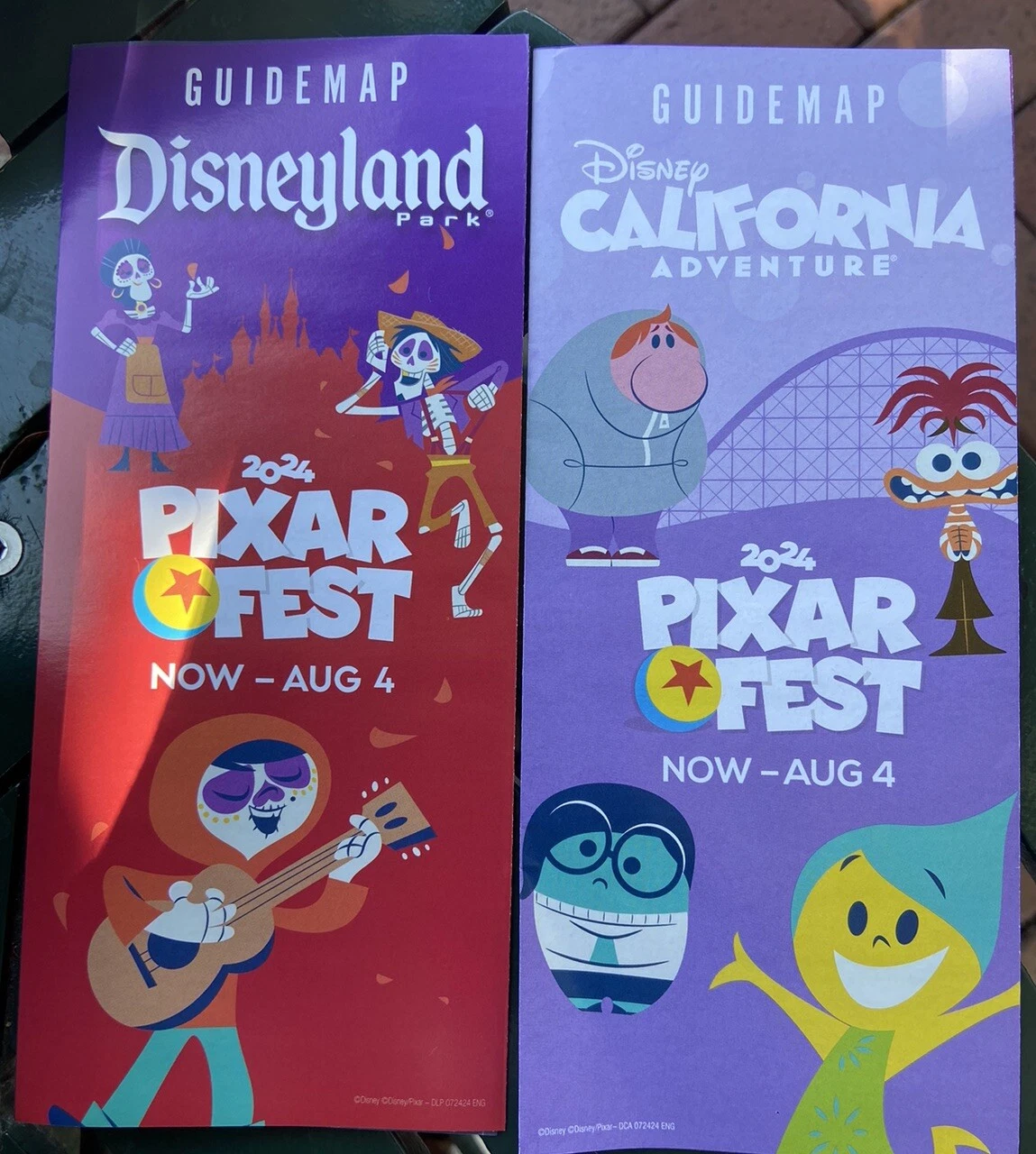 Купить Ибей | Disneyland DCA Park Guide Maps Pixar Fest 2024 Guidemaps ...