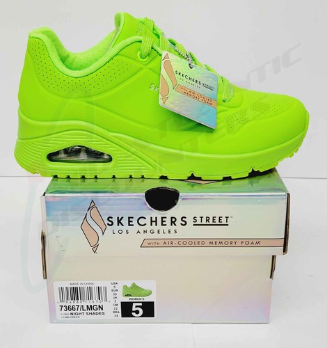 Skechers Street Women's Size 5 Uno Night Shades 73667-LMGN Lime/Green ...