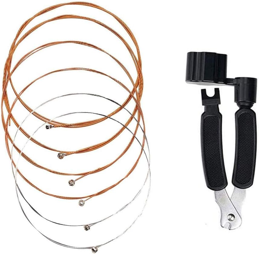 Guitar Strings Set for Beginner Learner Practice(Set of 6) with 3 in 1 ...