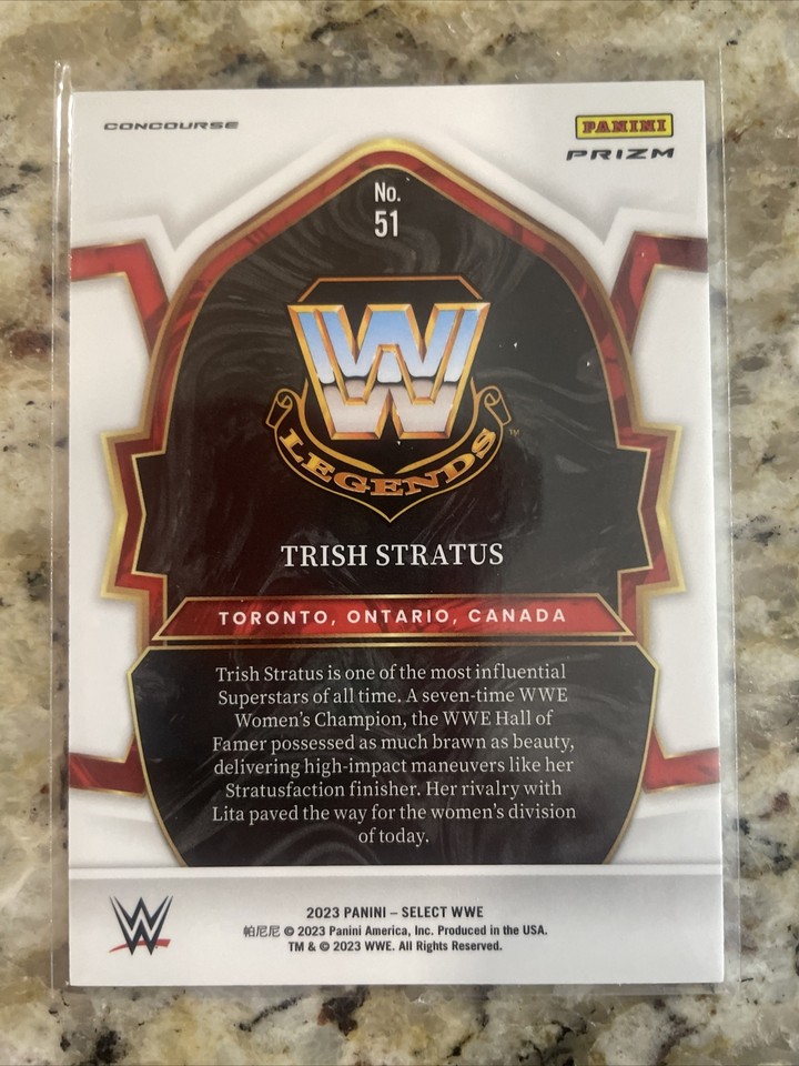 2023 #51 Trish Stratus Panini Select WWE Legends Concourse Orange Flash ...