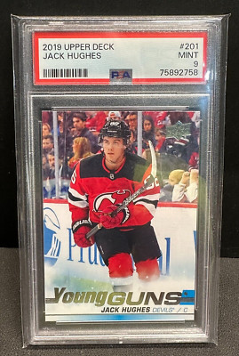 Jack Hughes 2019-20 Upper Deck Young Guns Rookie Card #201 PSA 9 | eBay