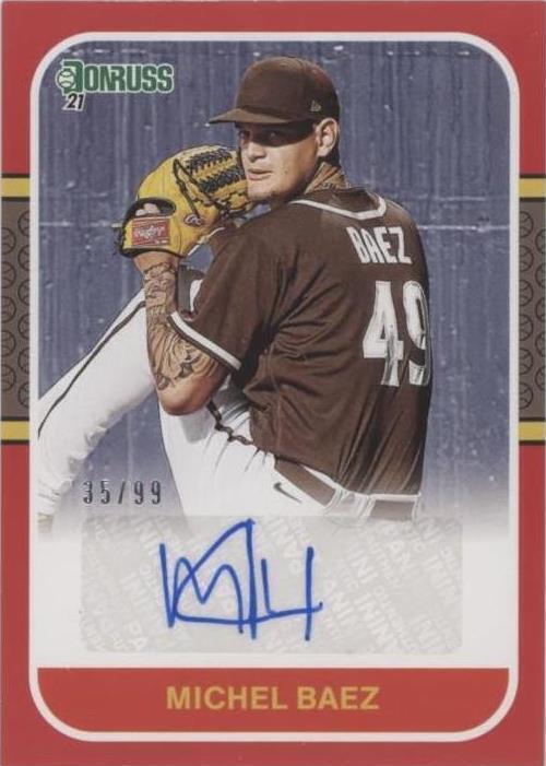 2021 Panini Donruss - Retro 1987 Signatures Michel Baez #87S-MB Red /99 ...
