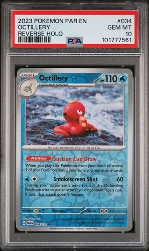 PSA 10 Pokemon Paradox Rift 034 Octillery | Reverse Holo - Yuka Morii ...