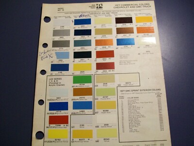 1977 Chevy & GMC truck Paint Chips-Ditzler - Pickup Van Suburban Blazer Luv | eBay