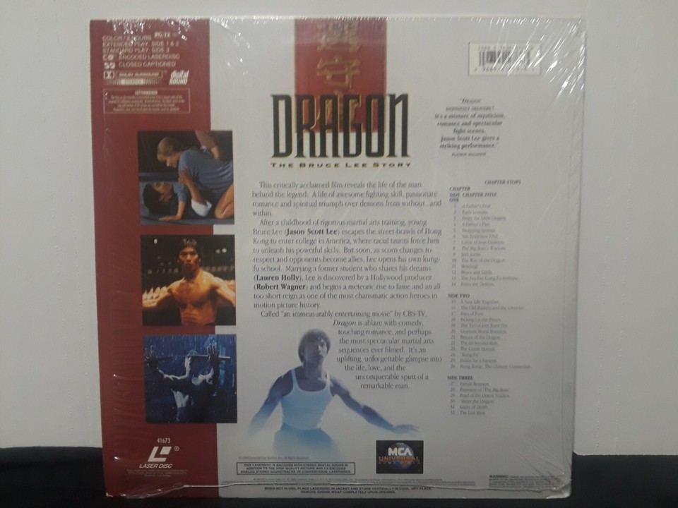 Dragon The Bruce Lee Story Laser Disc Letter Boxed Extended Play 1993 ...