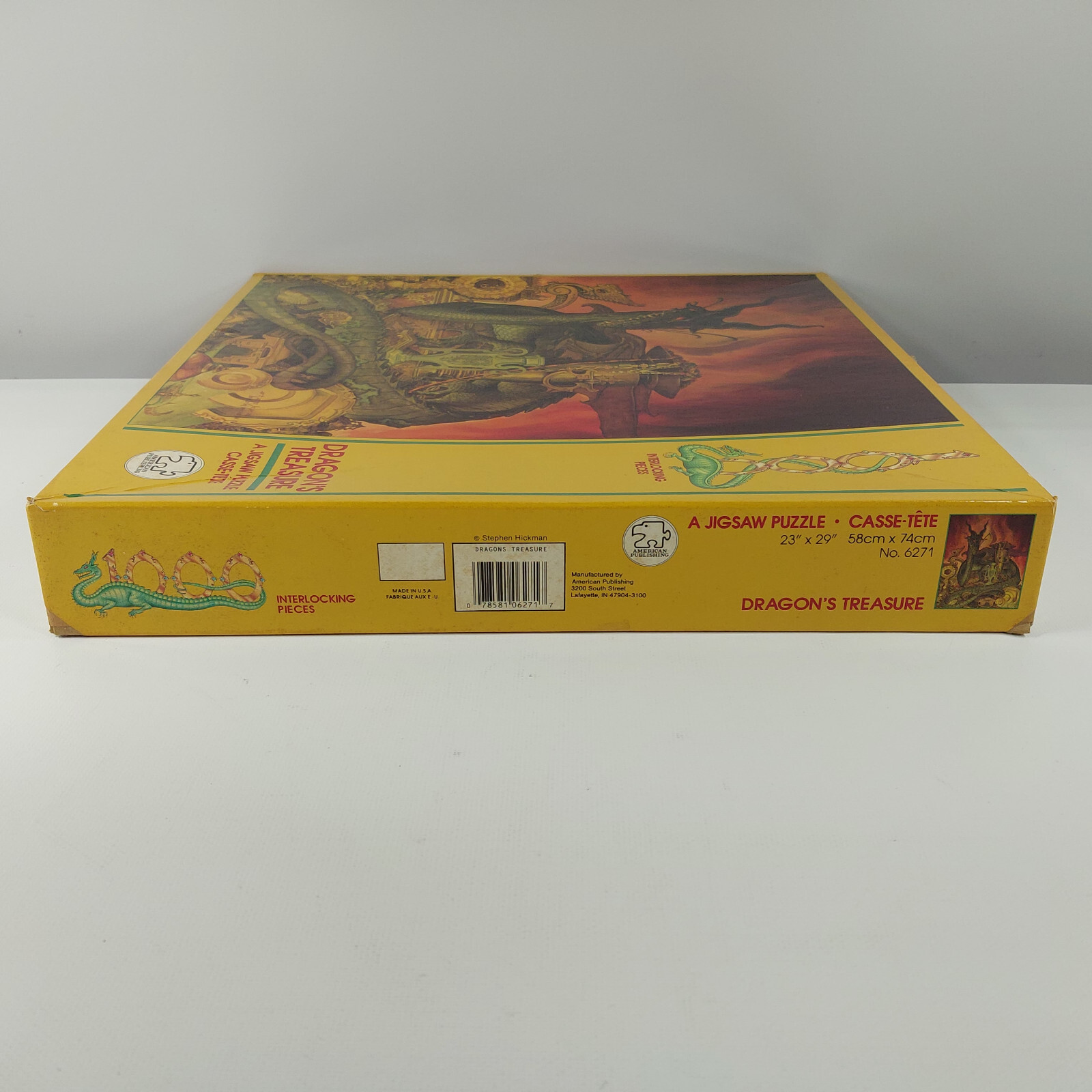 Vintage Dragon's Treasure 1000 PC Jigsaw Puzzle Fantasy Dungeon Castle ...