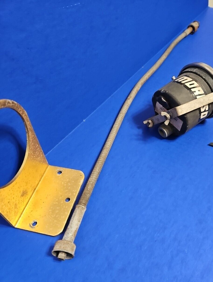 VINTAGE MOROSO TACH BRACKET CABLE TACHOMETER MECHANICAL DRIVE GASSER ...
