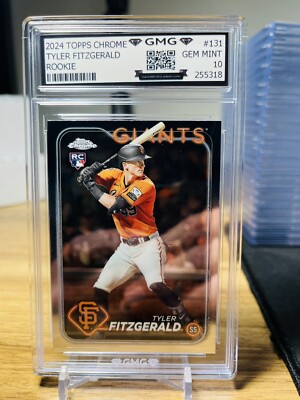 2024 Topps Chrome Tyler Fitzgerald Rookie GMG Graded 10 Gem Mint 💎 RC ...