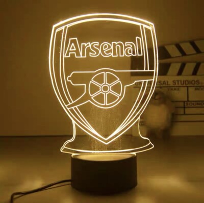 ARSENAL FC LED Night Light Logo Style Table Lamp Creative Home Decor ...