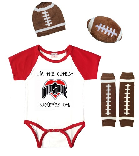 Ohio State Buckeyes Uniform Jersey Newborn Baby Bodysuit Cutest Fan | eBay
